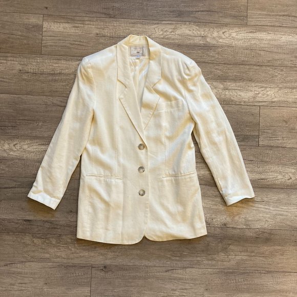 Express | Jackets & Coats | Express Vintage 9s Linen Blend Cream ...
